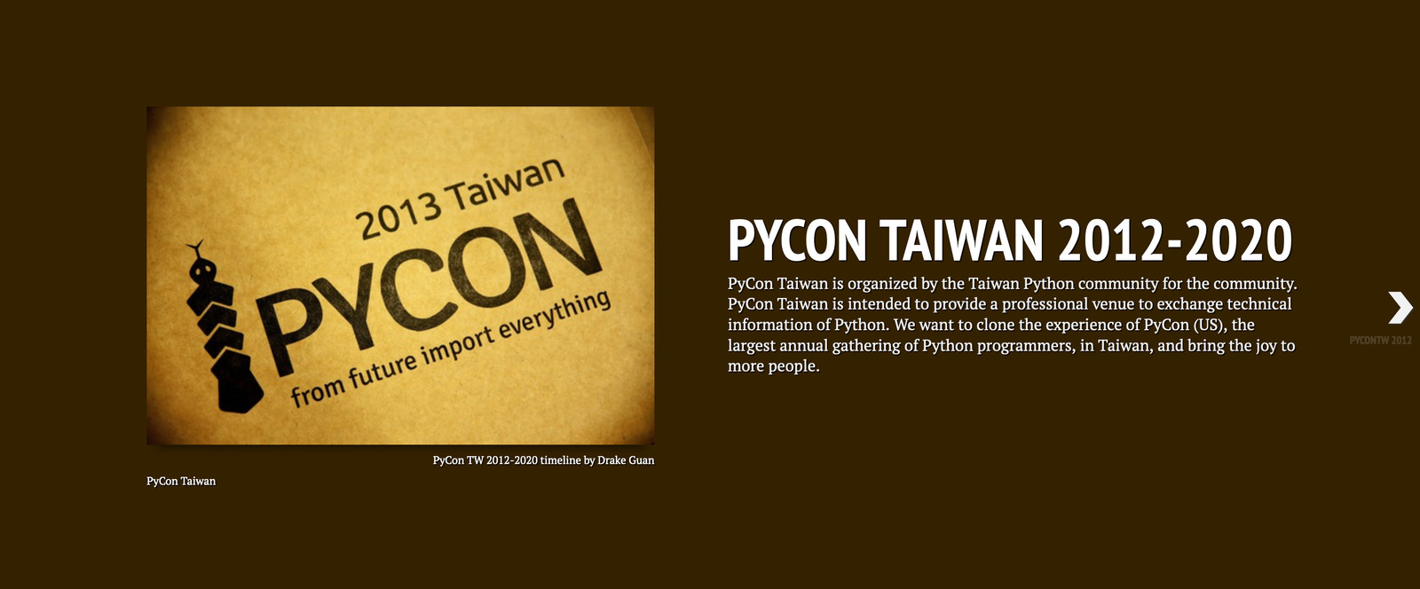 PyCon Taiwan History, 2012~2020 - Drake's Weblog